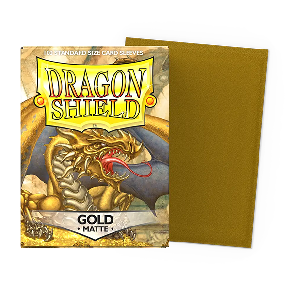 Dragon Shield Matte Standard Size Sleeves - Gold - Amsterdam Toys
